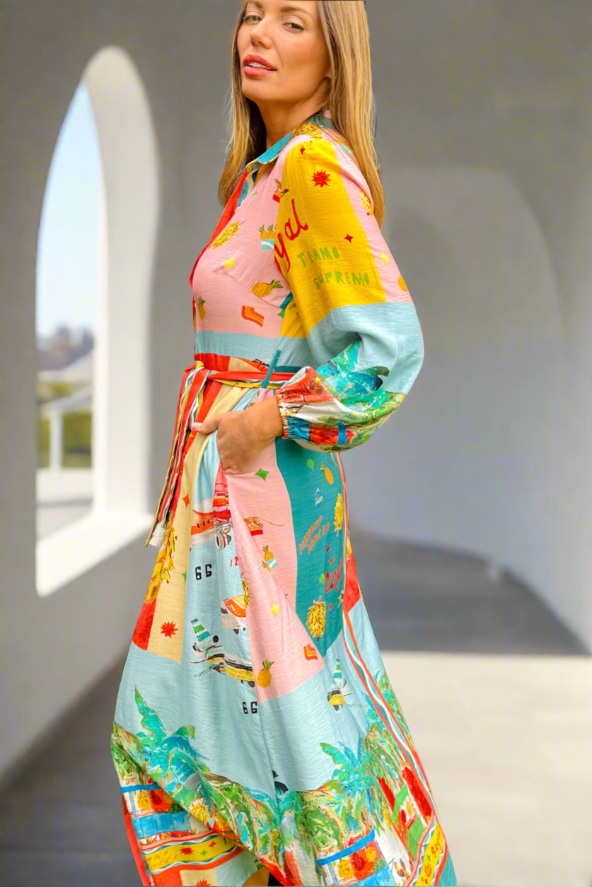 Marcella Multi Colour Dress – Halo & Hutch